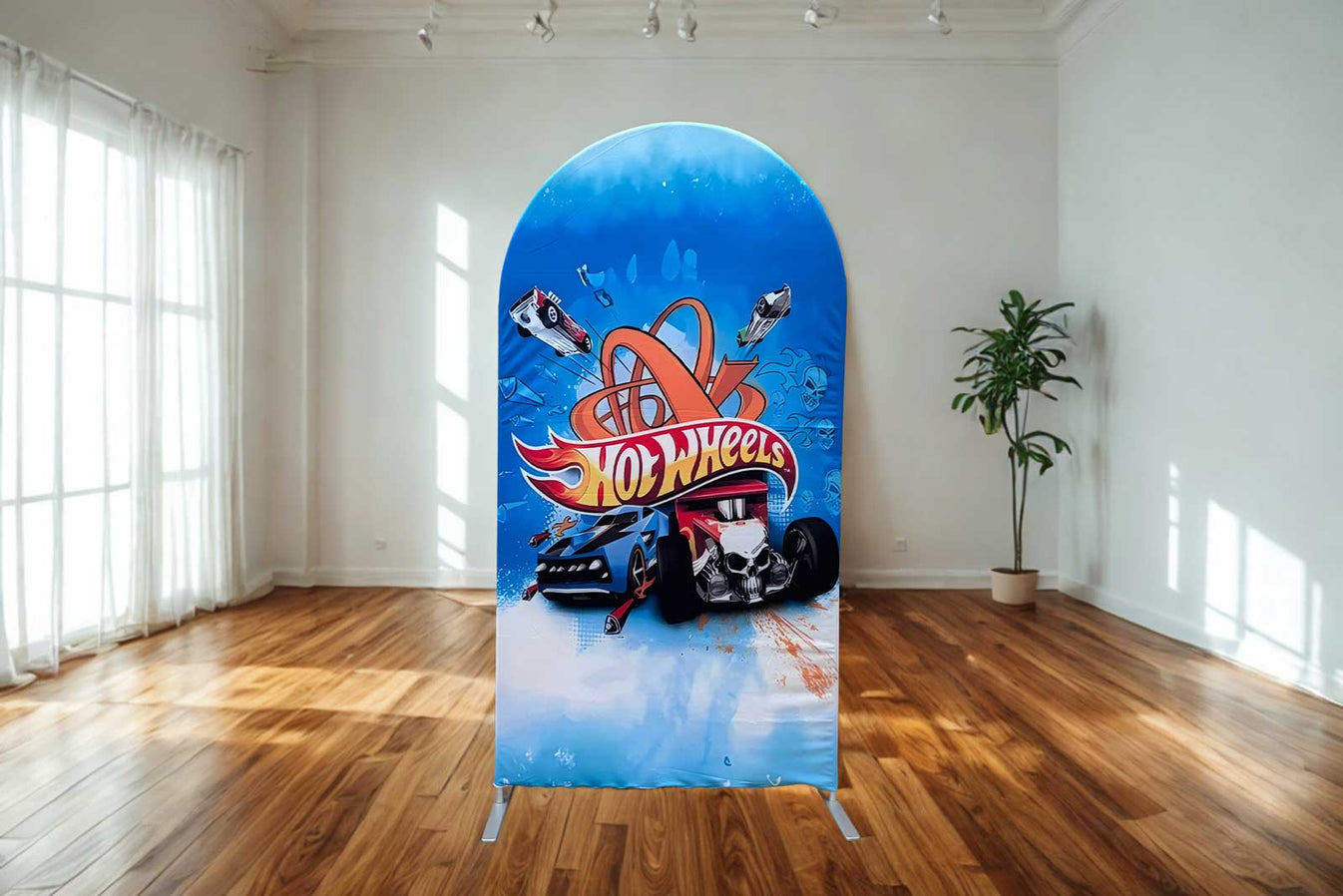Hot Wheels Backdrop Hire Auckland | Kids Party Themed Backdrop Rental ...