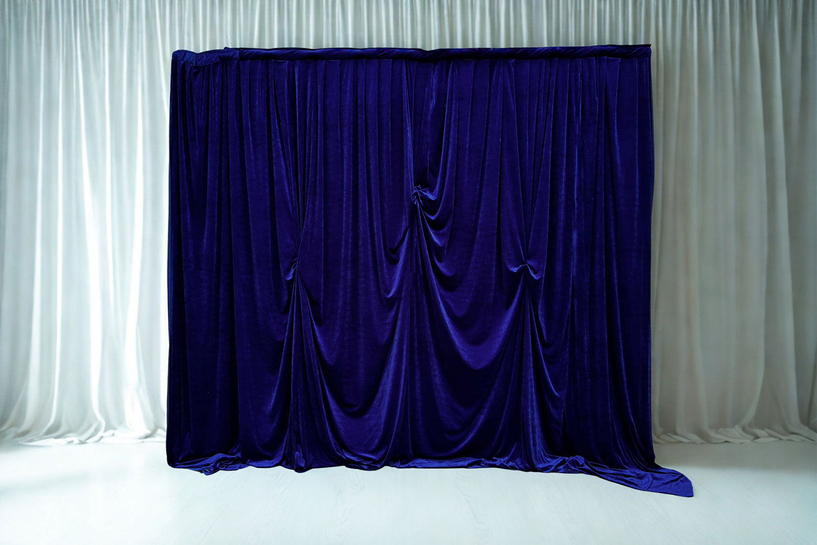 Royal Blue Velvet Backdrop Hire Auckland | Luxury Draping Curtain - Mad ...