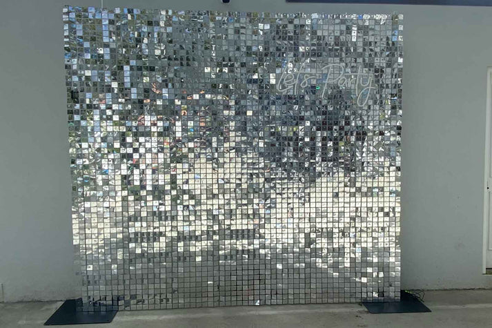 Shimmer Wall Silver Hire Auckland | Premium Silver Backdrop - Mad Dog ...